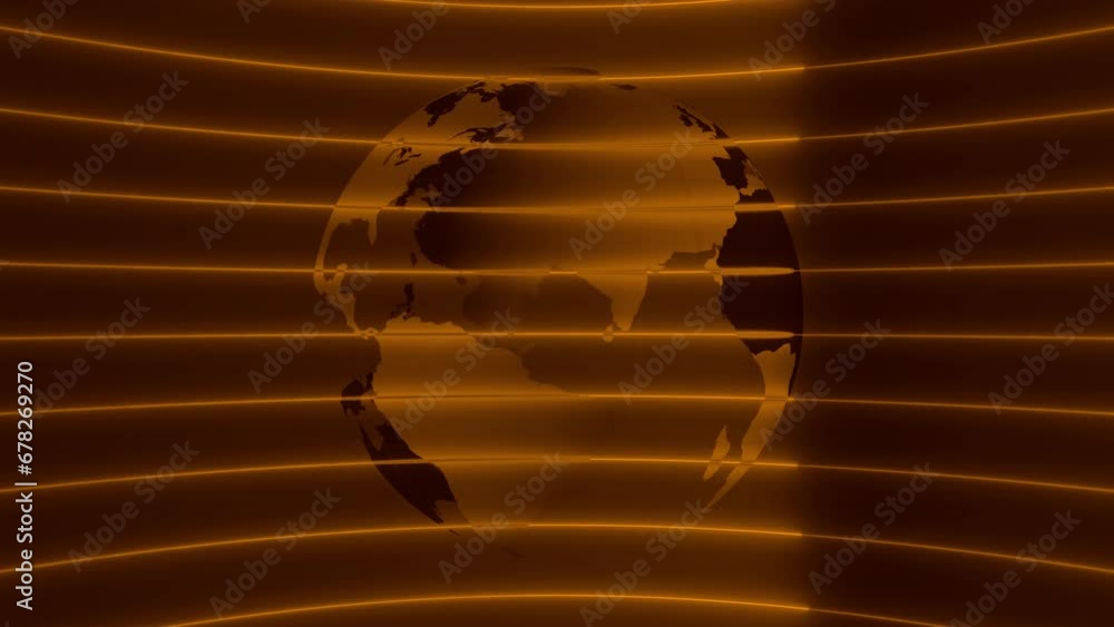 Yellow color Neon lines News Background animation , digital world ...