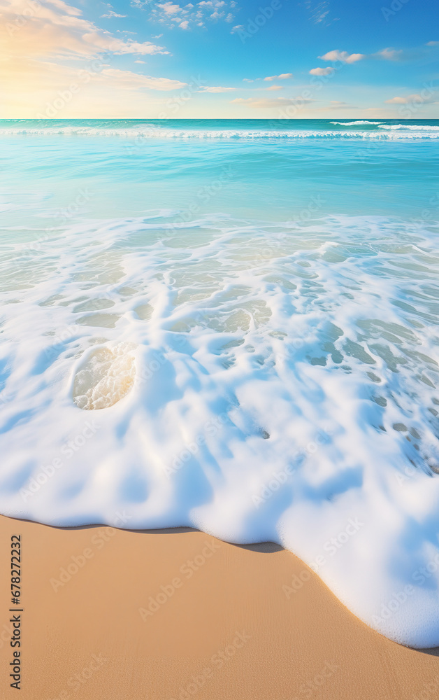 Hermosa imagen de fondo de la playa tropical. Brillante sol de verano ...