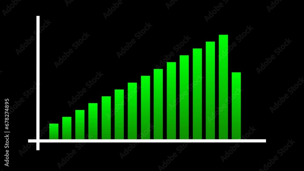 Business data market bar graph chart diagram. Grow chart business ...
