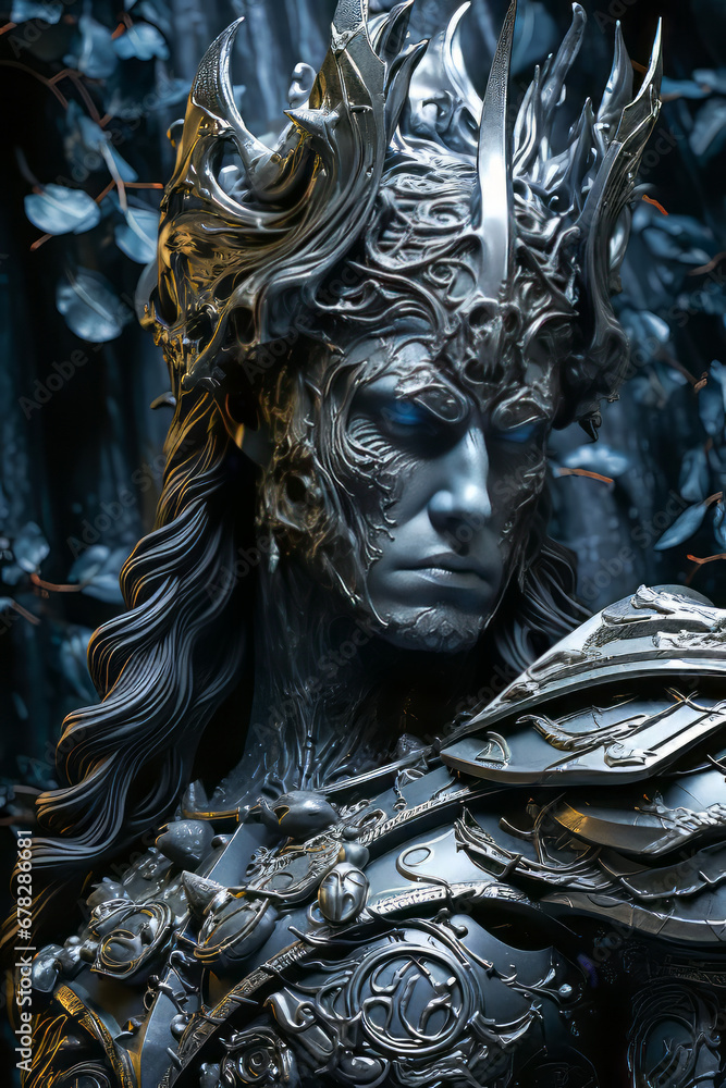 Hades God of the Underworld. Generated Image. A digital rendering of a ...