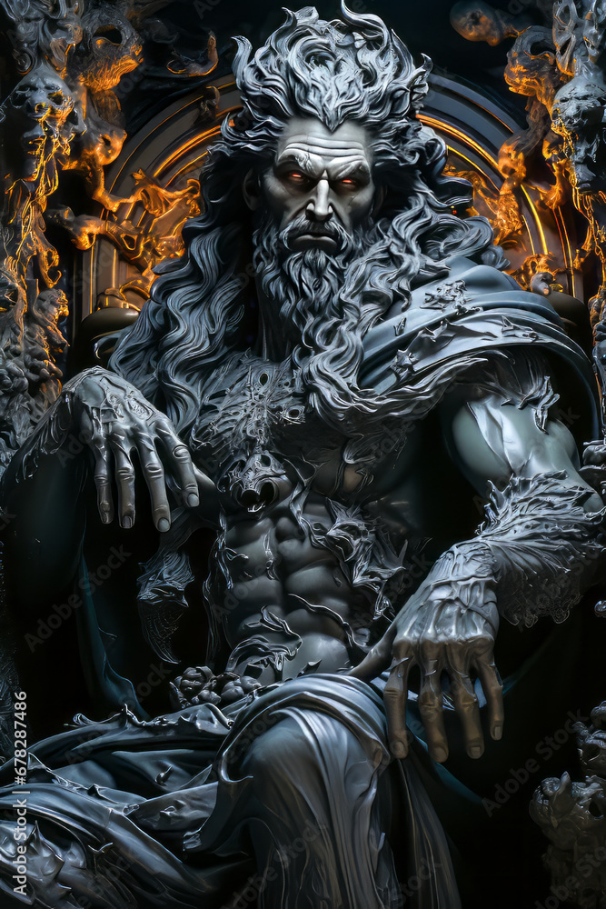Hades God of the Underworld. Generated Image. A digital rendering of a ...