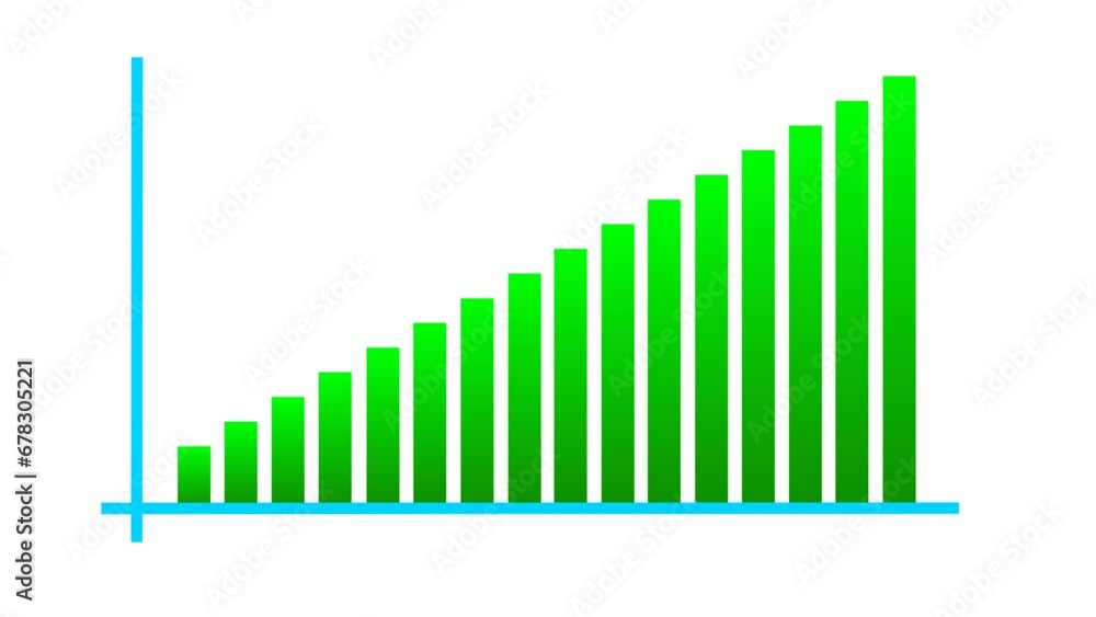 Business data market bar graph chart diagram. Grow chart business ...