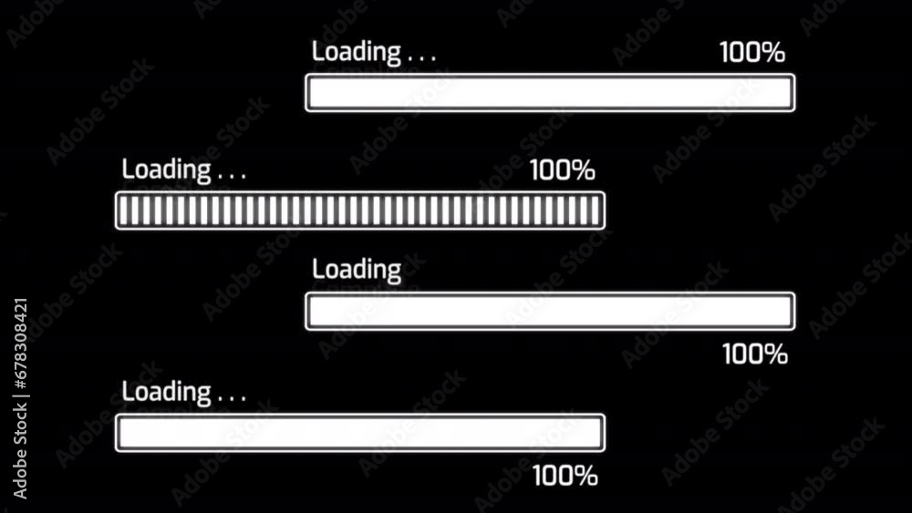 Vidéo Stock Loading bar animation pack with various loading styles ...