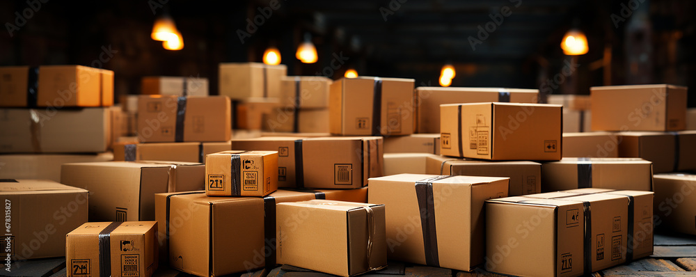 Cardboard Box Packages for Online Shopping, Efficient Delivery and ...