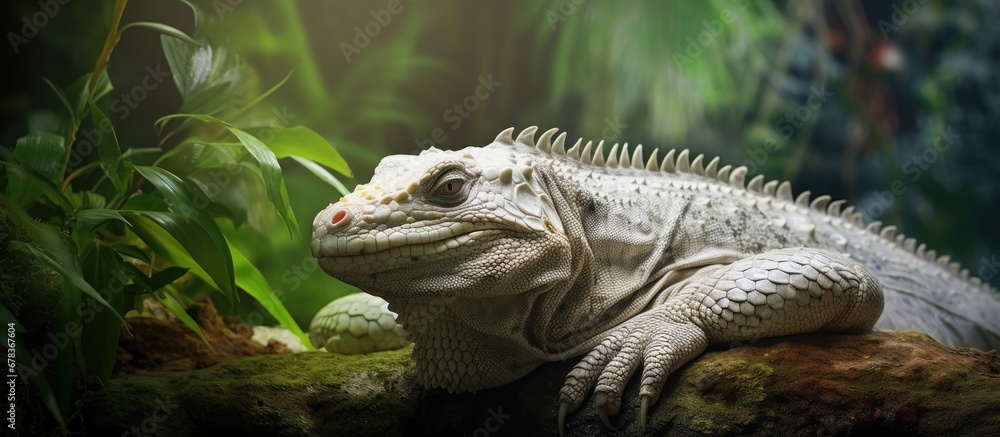 wild African wilderness a majestic white reptile with sharp carnivorous ...