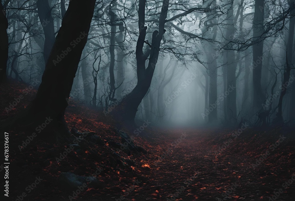 dark tree with fog in the forest wallpaper and desktop backgrounds ...