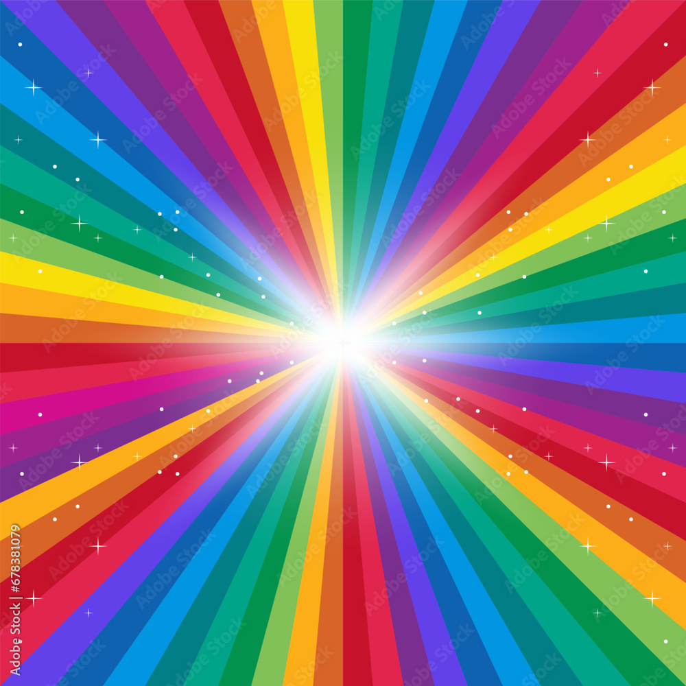 Colorful rainbow design vector illustration. Bright color design ...