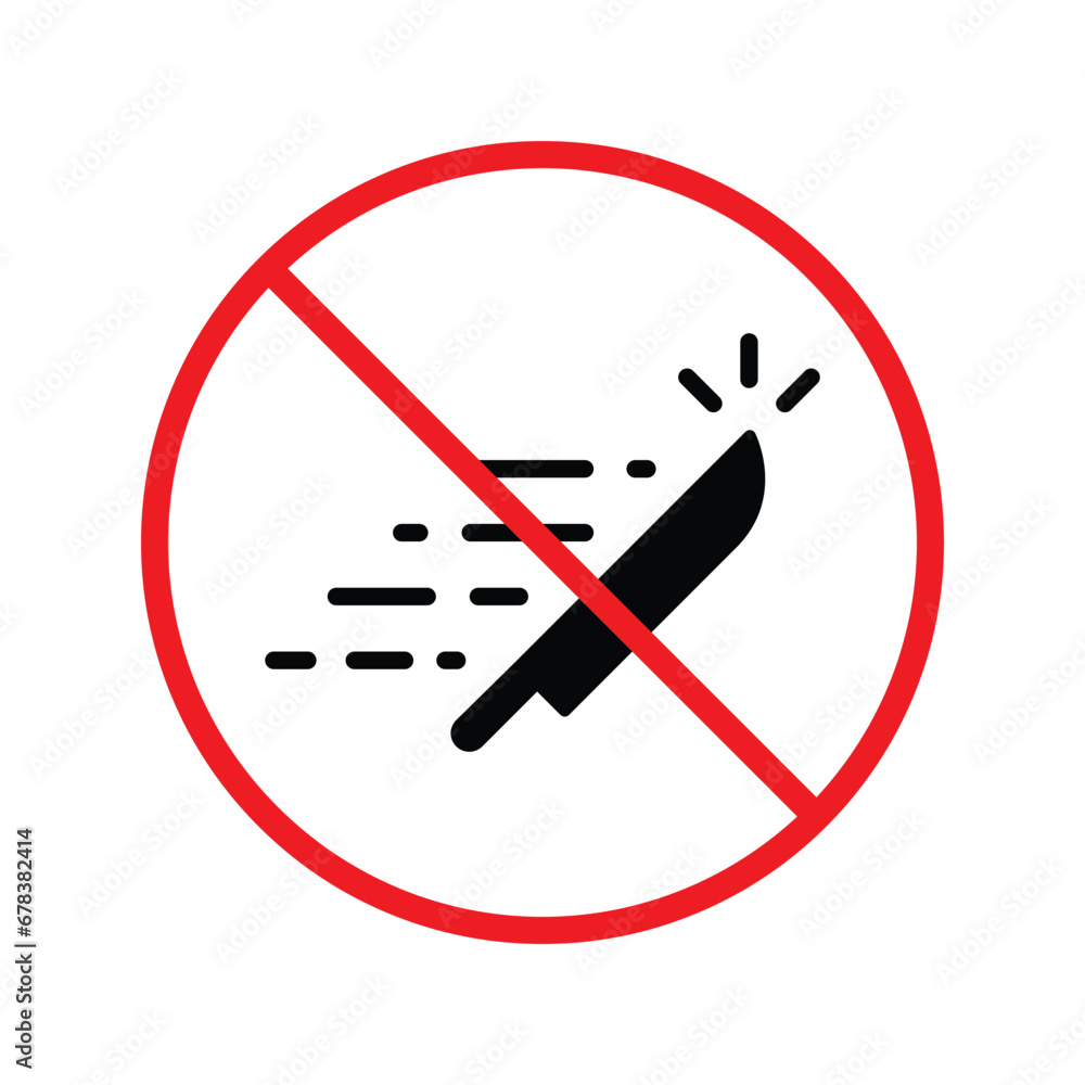 Forbidden knife Prohibited Warning, caution, attention, restriction ...