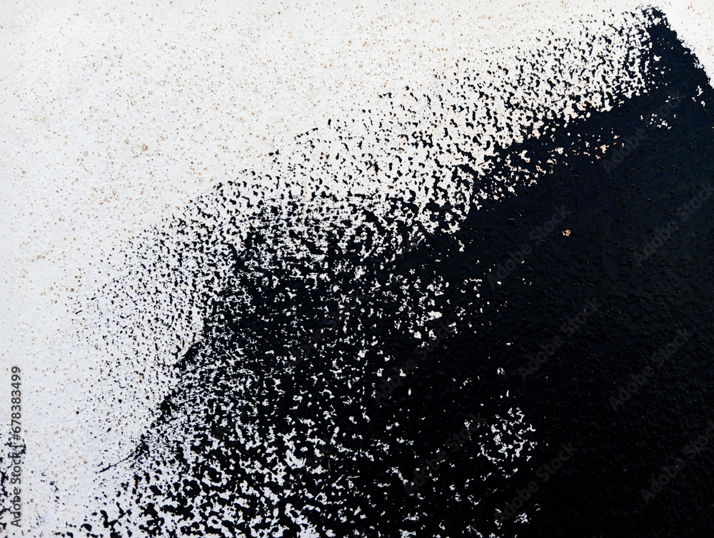 Abstract black paint grunge background. Black paint stains on concrete ...