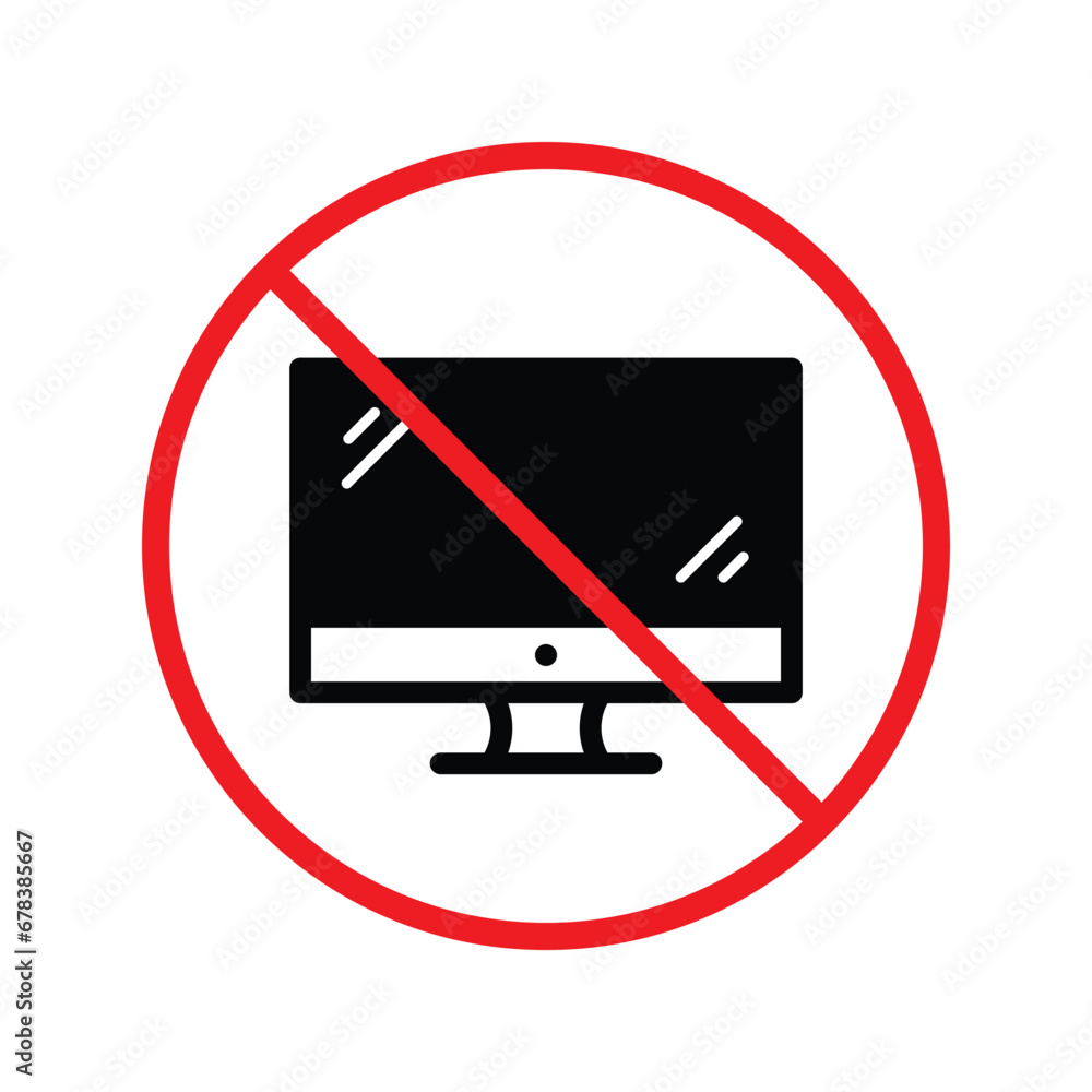 Forbidden Prohibited Warning, caution, attention, restriction label ...