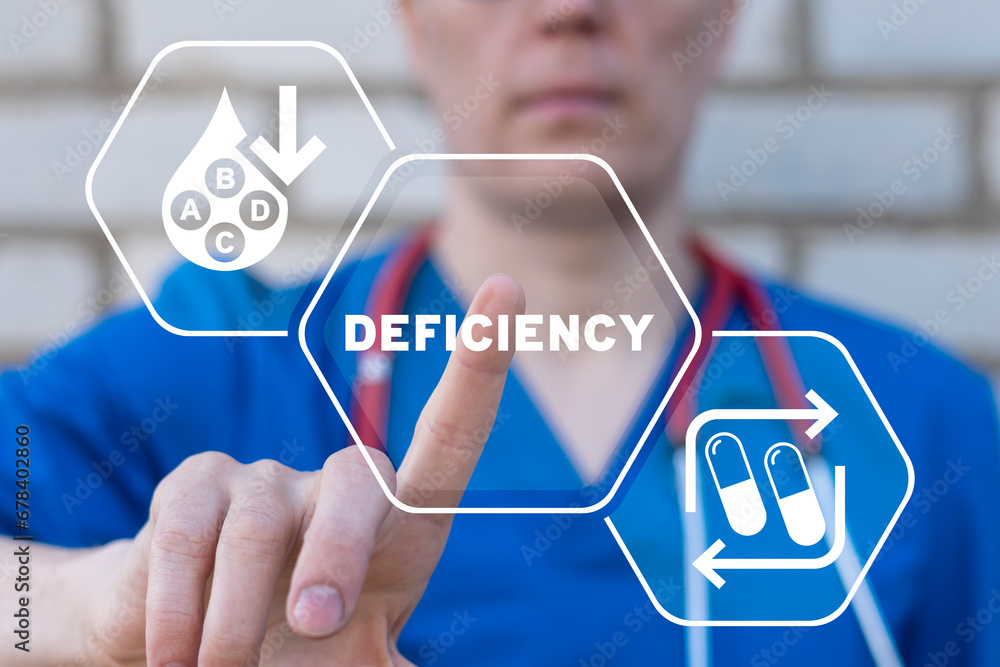 Immunologist using virtual interface presses word: DEFICIENCY ...