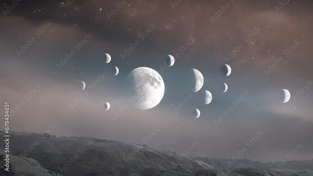 lunar phases converge, footage takes trippy quality, with moons ...
