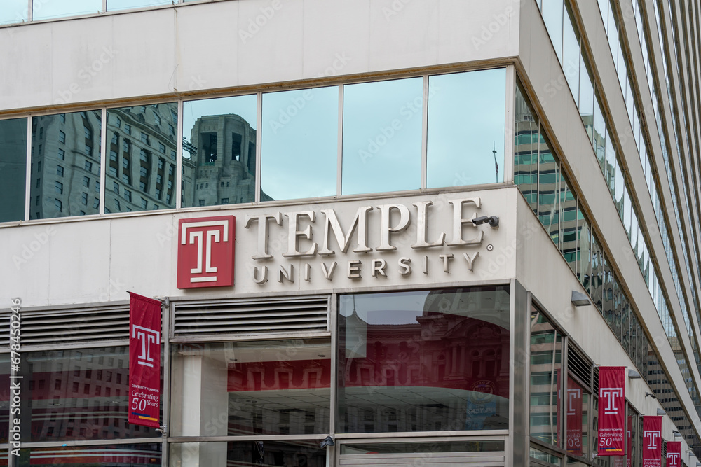 Temple University in Philadelphia, Pennsylvania, USA, November 4, 2023 ...