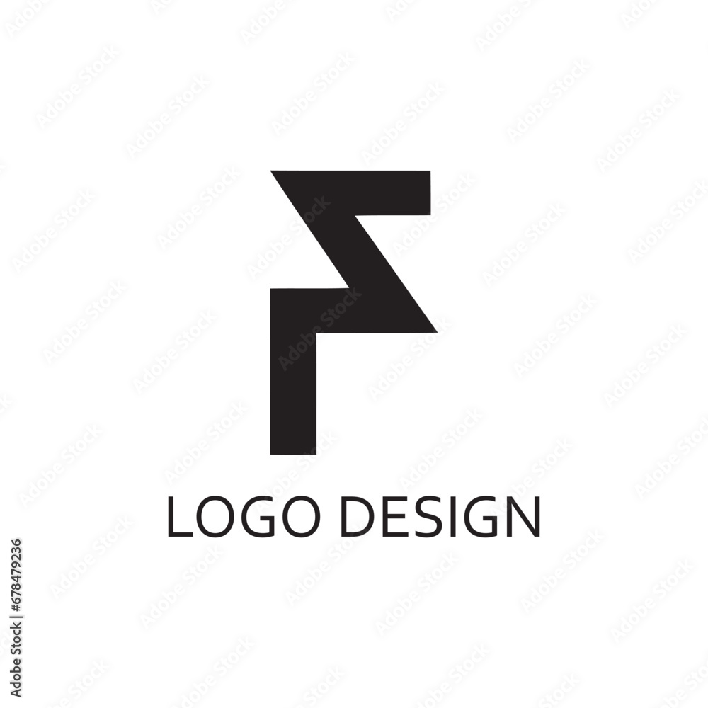 simple black letter f for logo company design Stock Vector | Adobe Stock