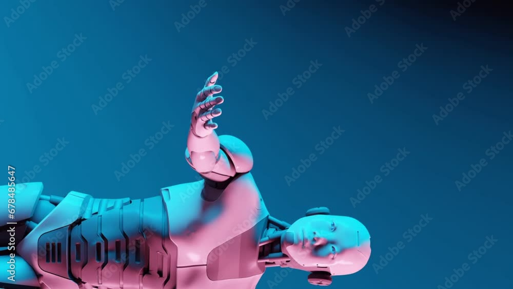 3D Robot Holding Two Choices in His Hands, Yes and No Symbol, Red X ...