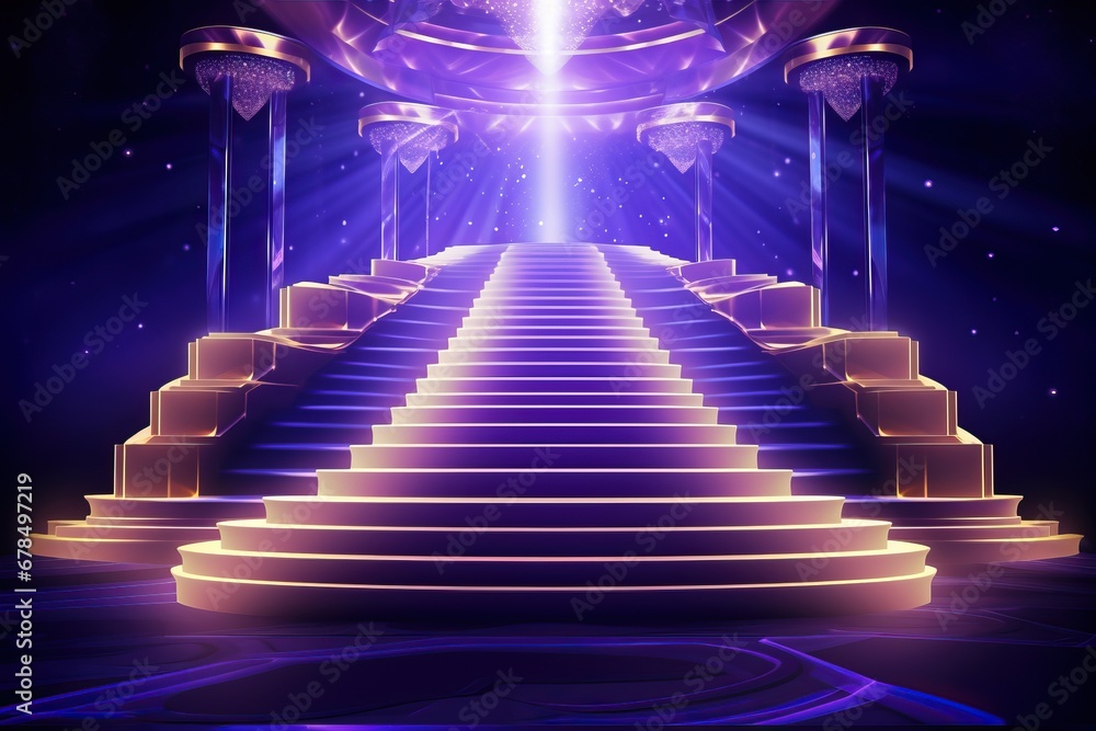 Golden Black Purple Award Background. Jubilee Night Decorative ...