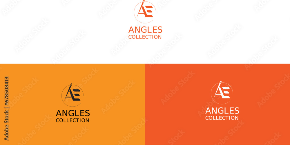Vetor de Angles collection logo, stitching logo, soi dhaga logo, needle ...