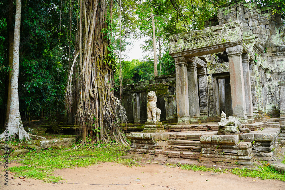 Preah Khan - 12th Century temple built by Khmer King Jayavarman VII ...