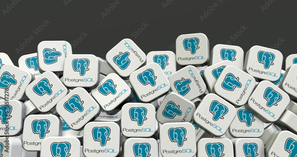 postgresql, Social Media Logos Visual Presentation - Background Design ...