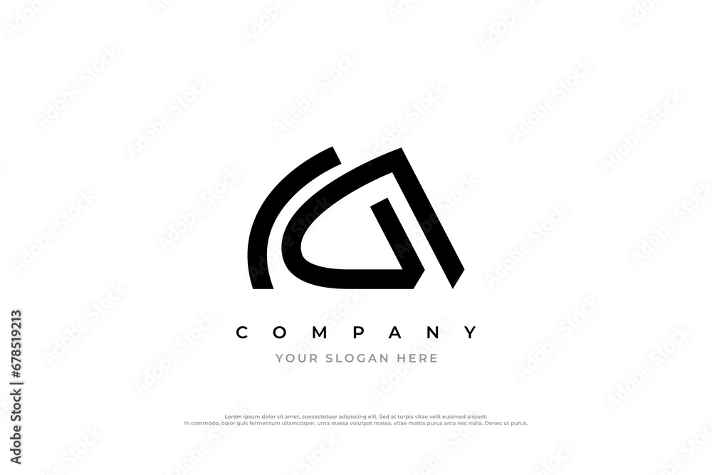 Letter GM Logo or MG Monogram Logo Design Stock Vector | Adobe Stock