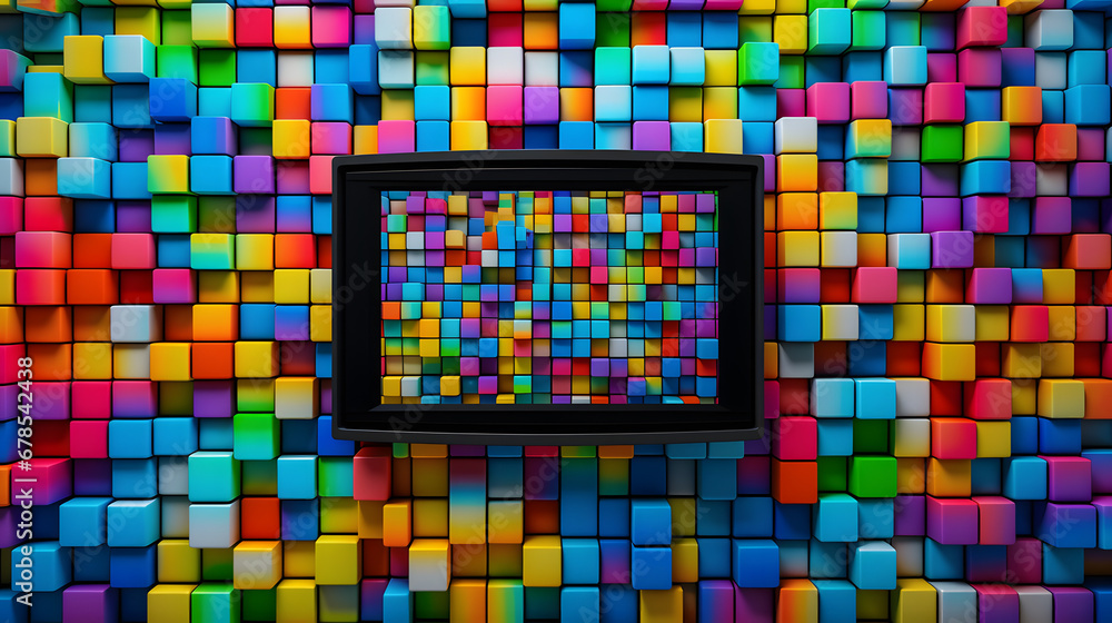 Seamless no signal transmission error rgb color TV static noise pattern ...