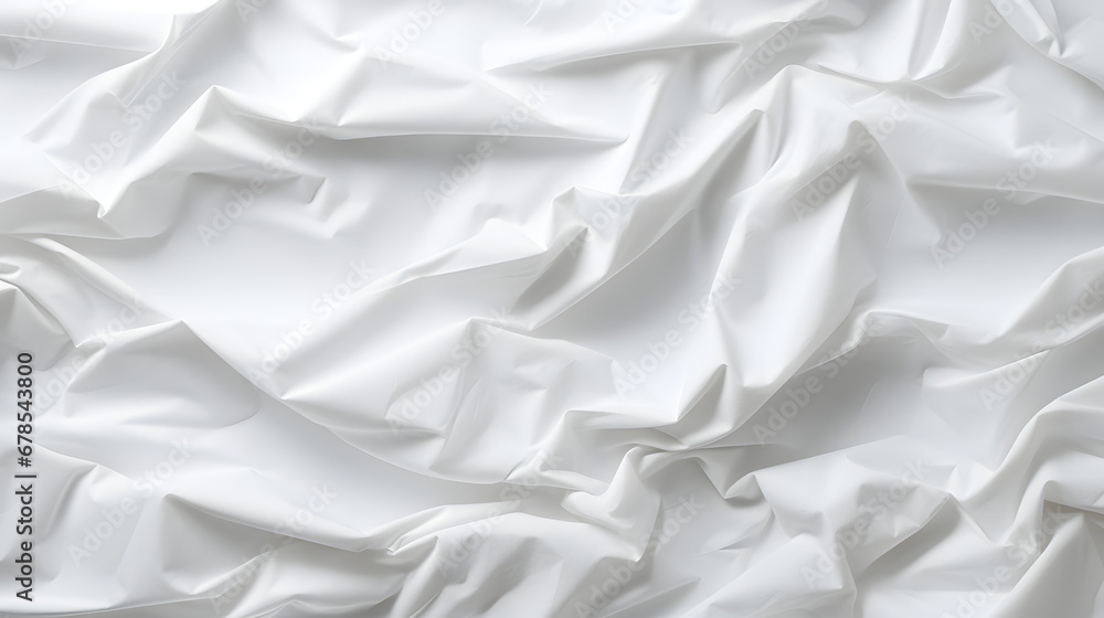 Seamless white crumpled paper background texture pattern. Tileable ...