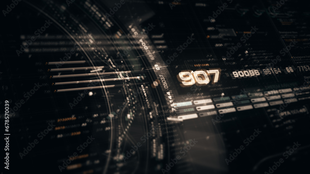 Immersive data matrix simulation UI with cutting-edge digital ...