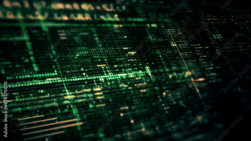 Immersive data matrix simulation UI with cutting-edge digital ...