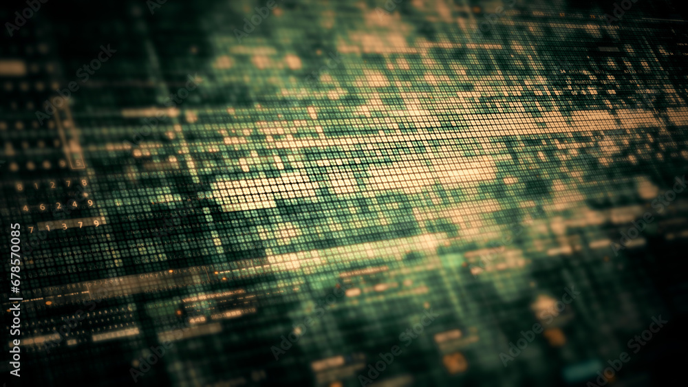 Immersive data matrix simulation UI with cutting-edge digital ...