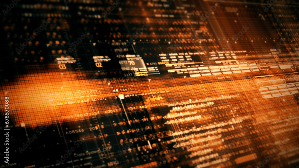 Immersive data matrix simulation UI with cutting-edge digital ...