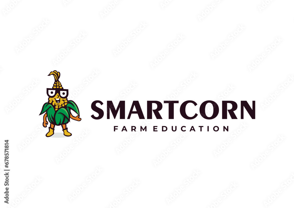 SmartCorn mascot logo design vector with modern illustration concept ...