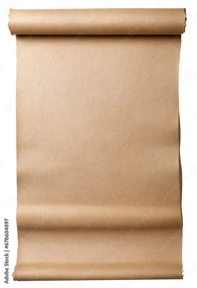 Vintage Old paper scroll ancient papyrus isolated on transparent ...