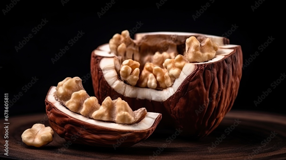 Denture Medical Model Biting into Hard Walnut Cracking the Shells ...