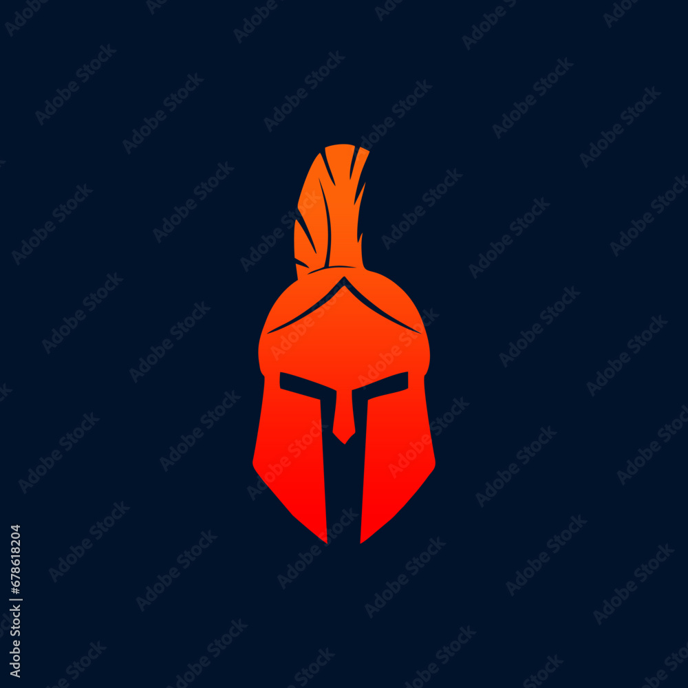 Spartan helmet, warrior gladiator or Roman and Greek soldier shield ...