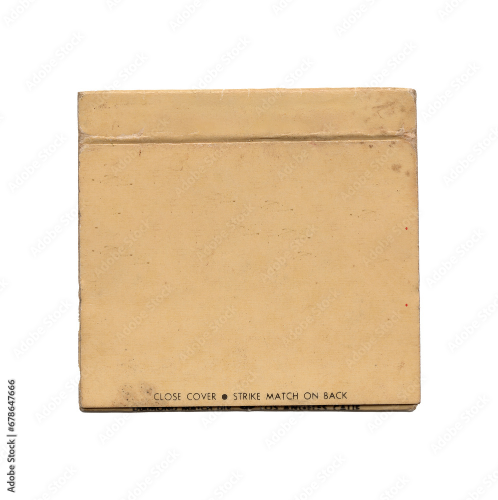 vintage old matchbook pack of matches on transparent png background ...