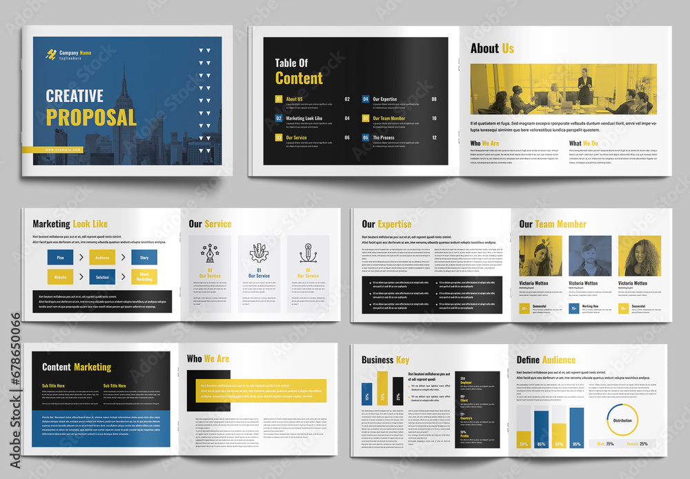 Creative Proposal Design Layout Stock Template | Adobe Stock