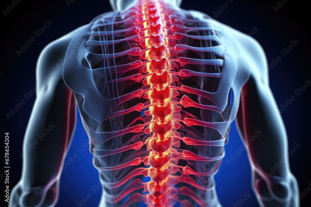 Understanding Back Pain With Diagram And Explanations Stock ...
