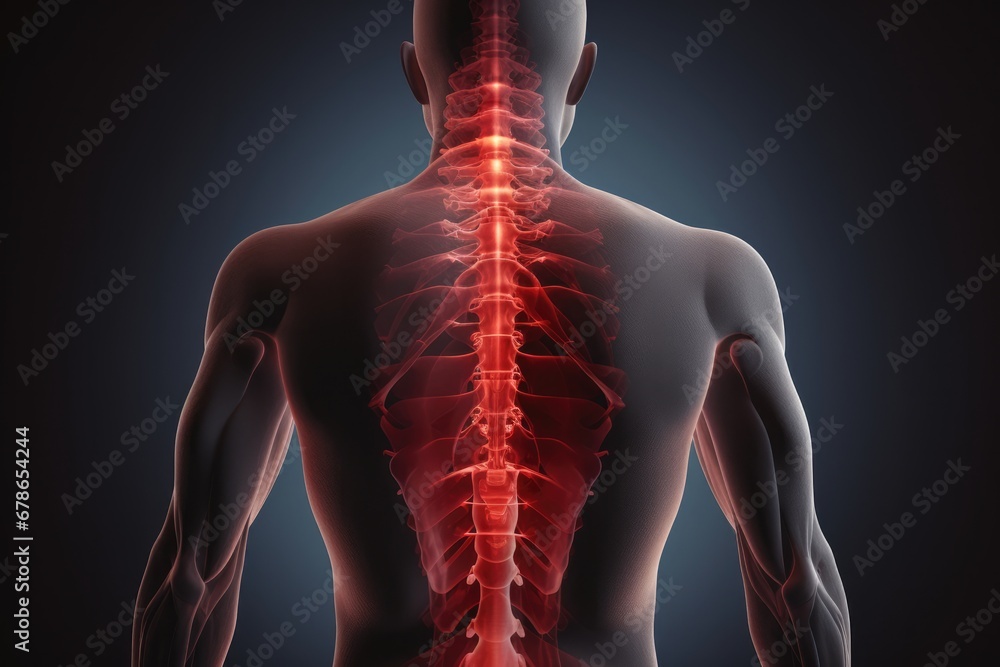 Understanding Back Pain With Diagram And Explanations Stock ...