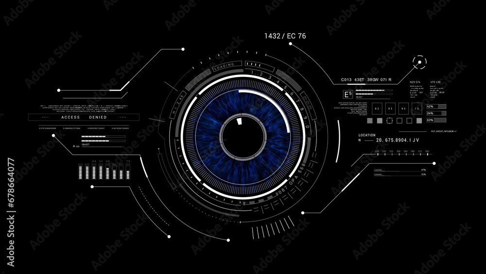 Eye HUD UI technological infographic elements.HUD 2GFX Technology Sci ...