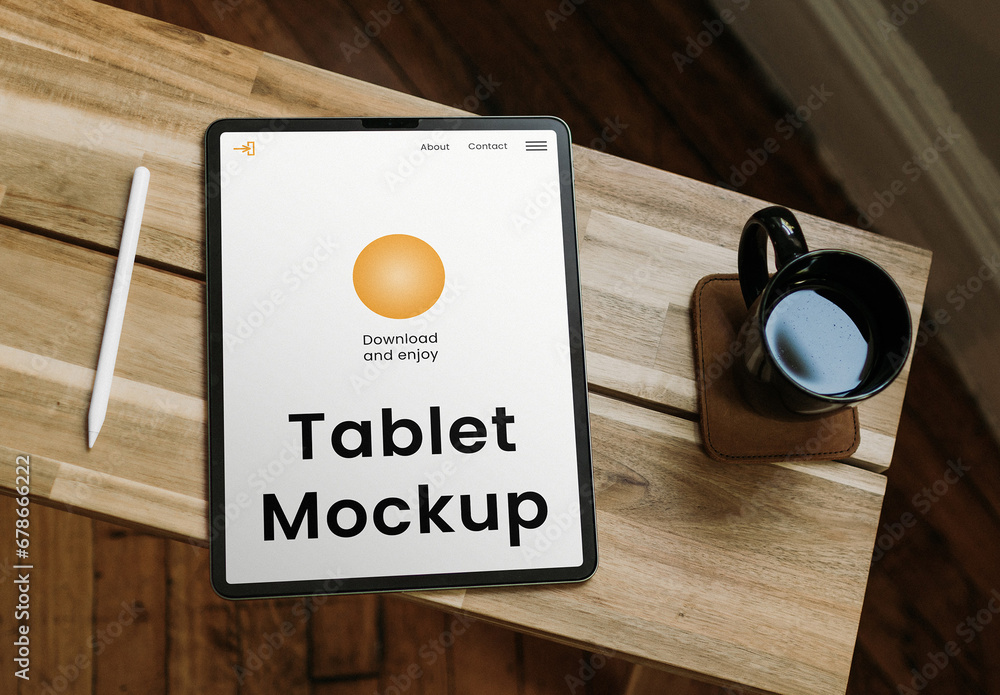 Big Tablet Mockup Stock Template | Adobe Stock