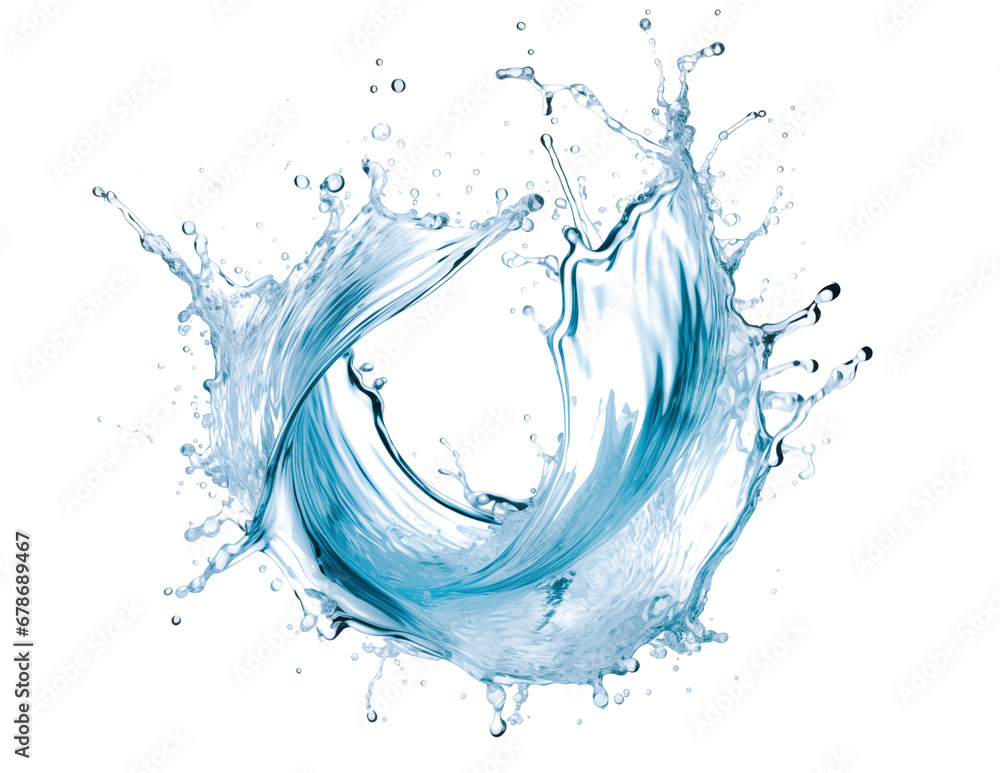 Water splash in circle shape isolated on transparent background, png ...