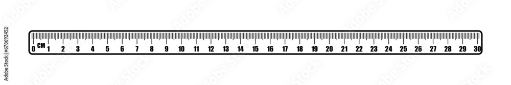 Ruler scale measure. Vector icon length measurement scale chart ...