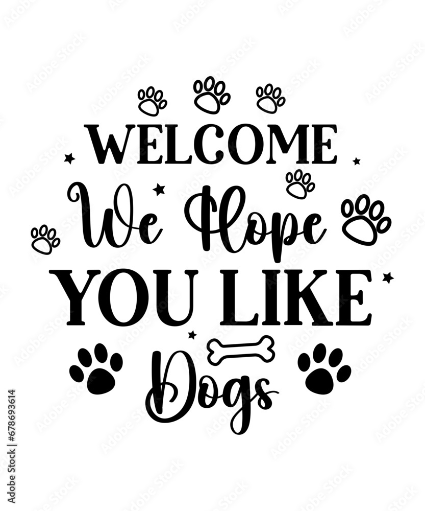 Dog SVG Design, Dog Round Sign SVG, Dog Christmas Round Sign SVG, dog ...