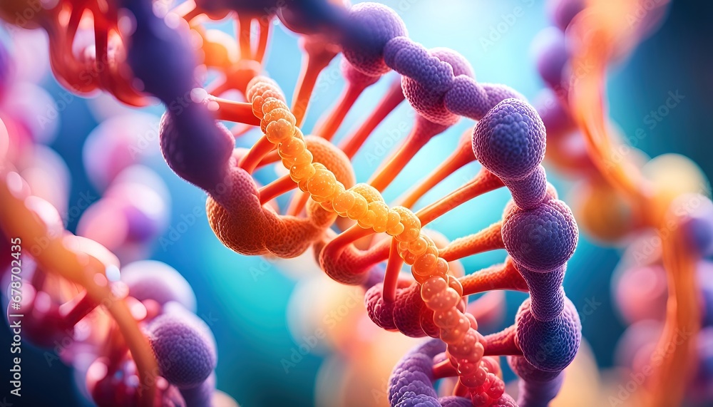 Protein structure or macromolecules consisting of a chain of amino acid ...