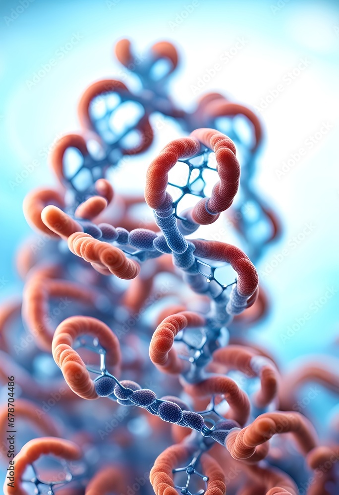 Protein structure or macromolecules consisting of a chain of amino acid ...