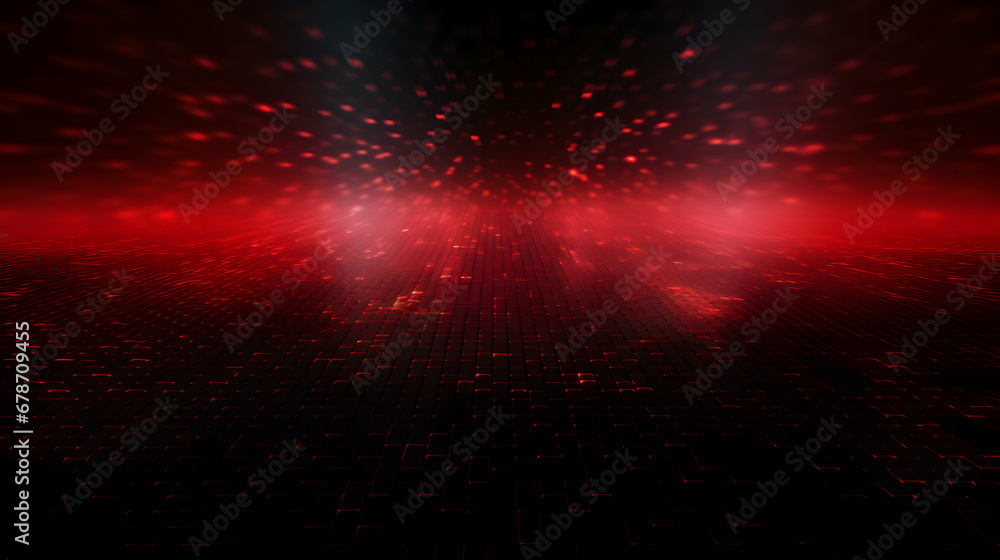 Deep red and black gradient textured background with a dot matrix ...