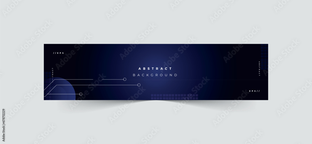 LinkedIn technology banner template, blue abstract linkedin banner ...