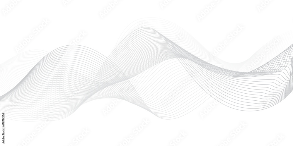 Abstract grey, white smooth element swoosh speed wave modern stream ...