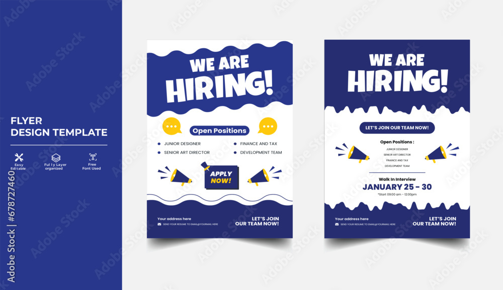 We are hiring Job advertisement flyer template, Job vacancy flyer ...
