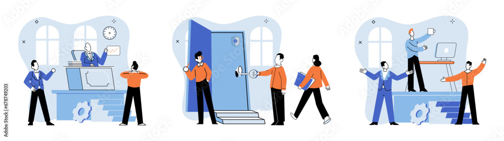 Working together. Vector illustration. Professional development programs promote collaboration ...